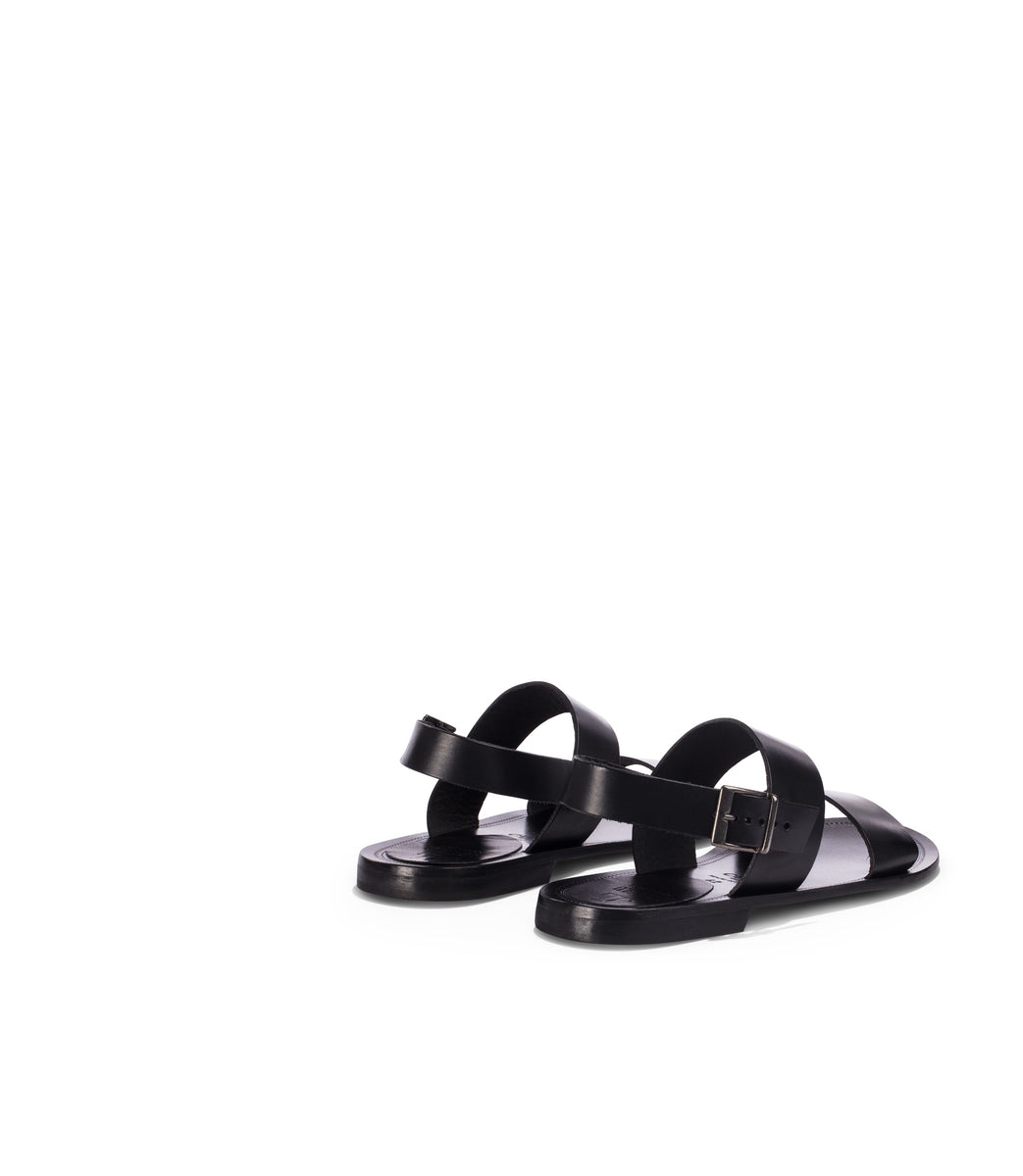 Black leather sandals | Loriblu